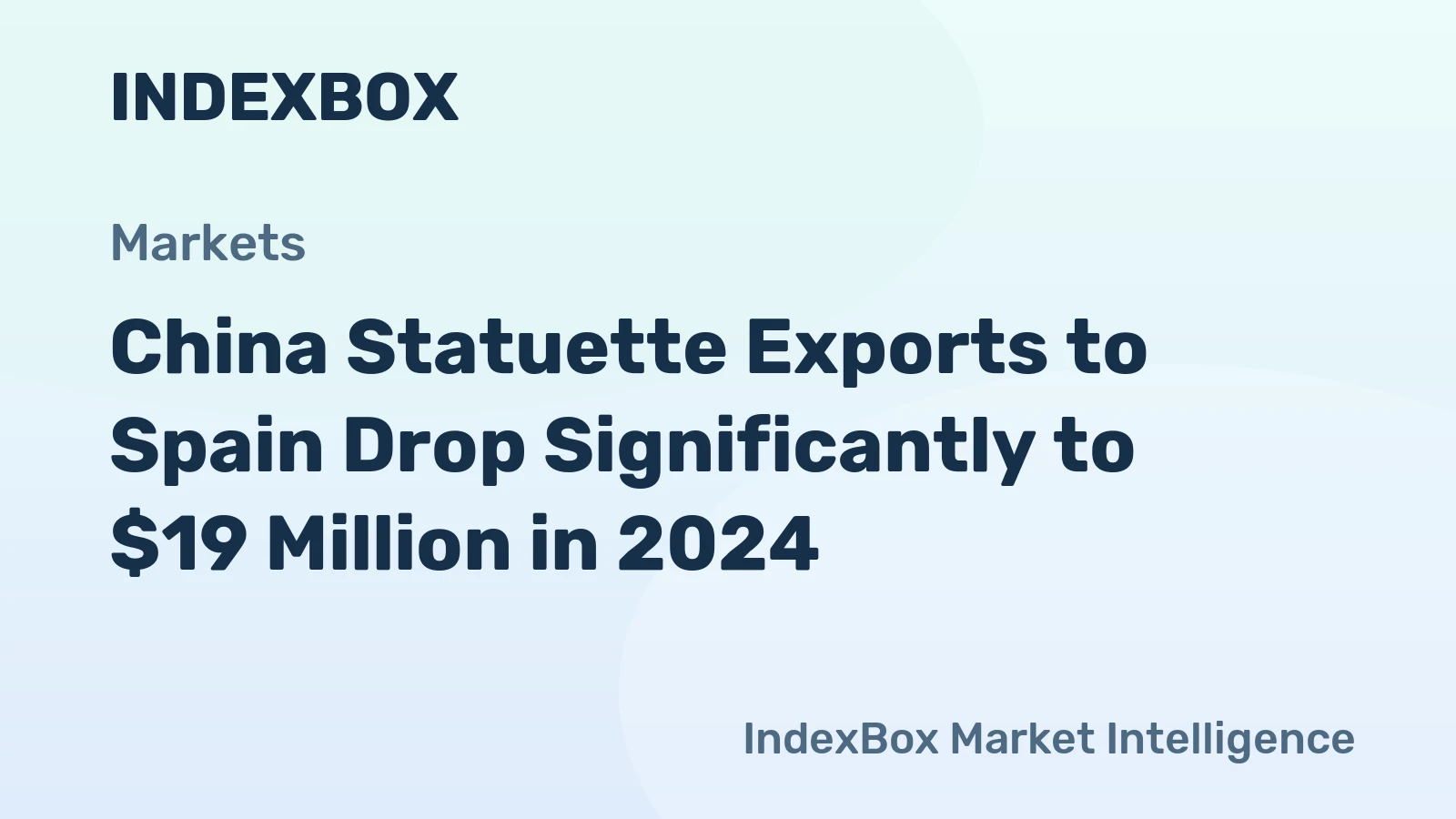 China Statuette Exports to Spain Drop Significantly to $19 Million in 2024