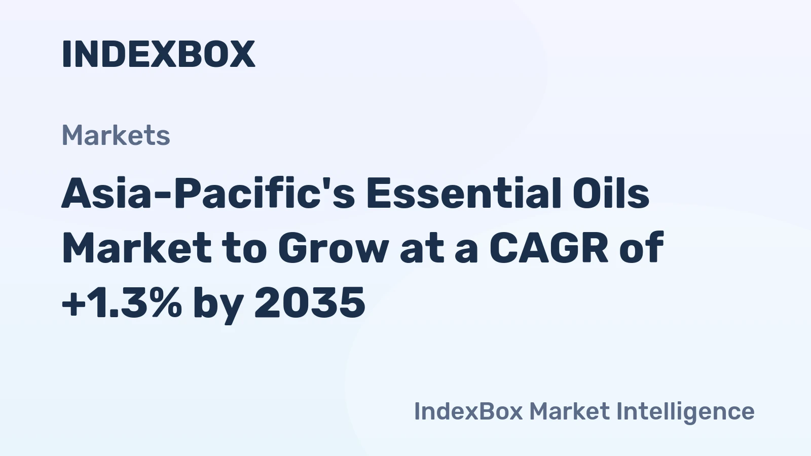 Asia-Pacific's Essential Oils Market to Grow at a CAGR of +1.3% by 2035