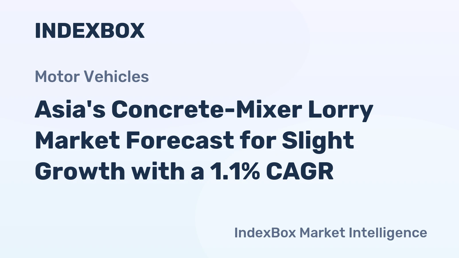 Asia's Concrete-Mixer Lorry Market Forecast for Slight Growth with a 1.1% CAGR