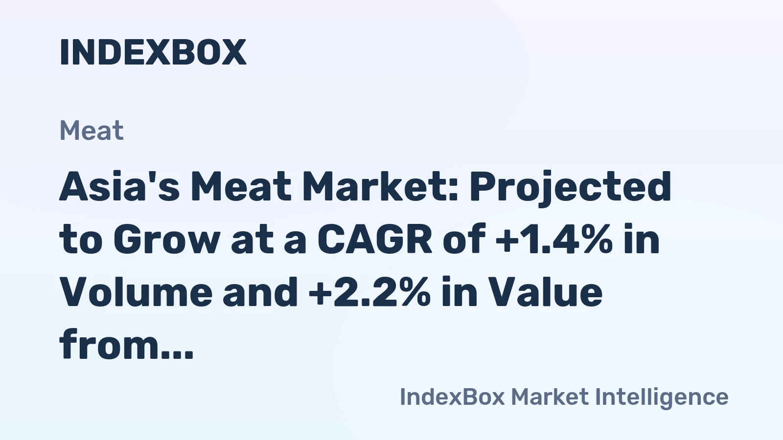 Asia's Meat Market: Projected to Grow at a CAGR of +1.4% in Volume and +2.2% in Value from 2024 to 2035