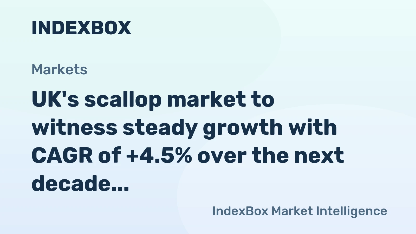 UK's scallop market to witness steady growth with CAGR of +4.5% over the next decade