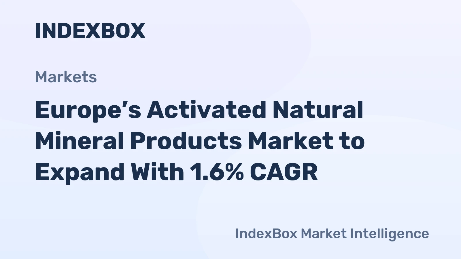 Europe’s Activated Natural Mineral Products Market to Expand With 1.6% CAGR