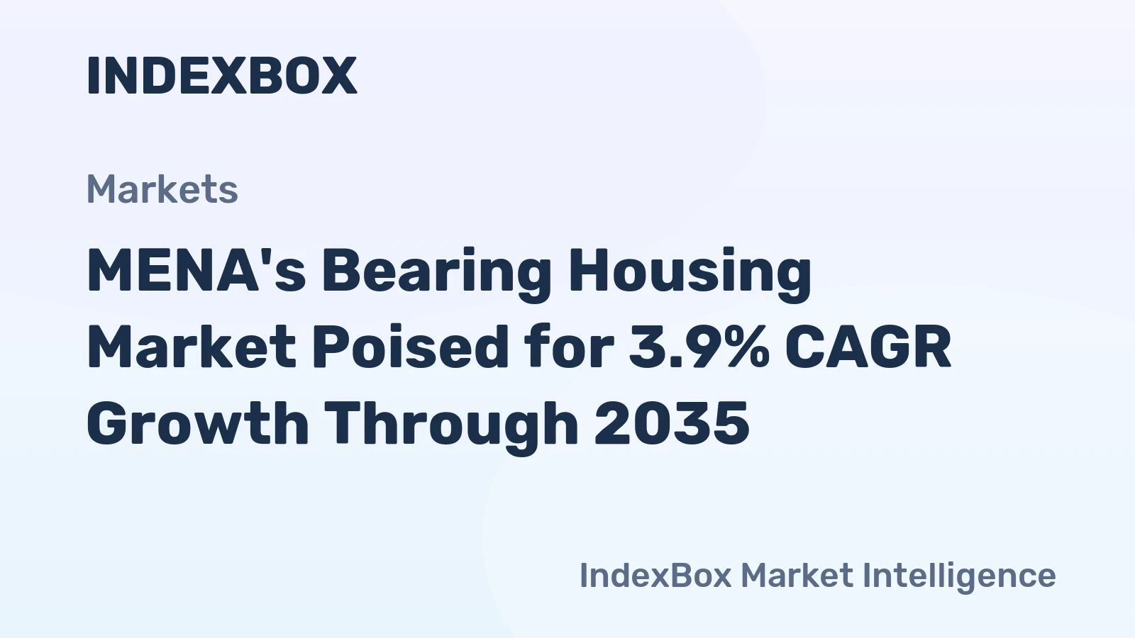 MENA's Bearing Housing Market Poised for 3.9% CAGR Growth Through 2035