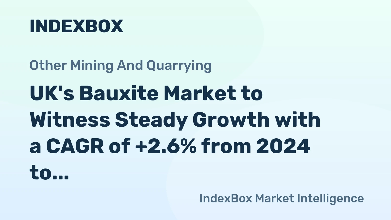 UK's Bauxite Market to Witness Steady Growth with a CAGR of +2.6% from 2024 to 2035