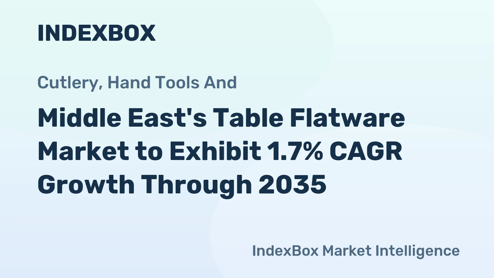 Middle East's Table Flatware Market to Exhibit 1.7% CAGR Growth Through 2035