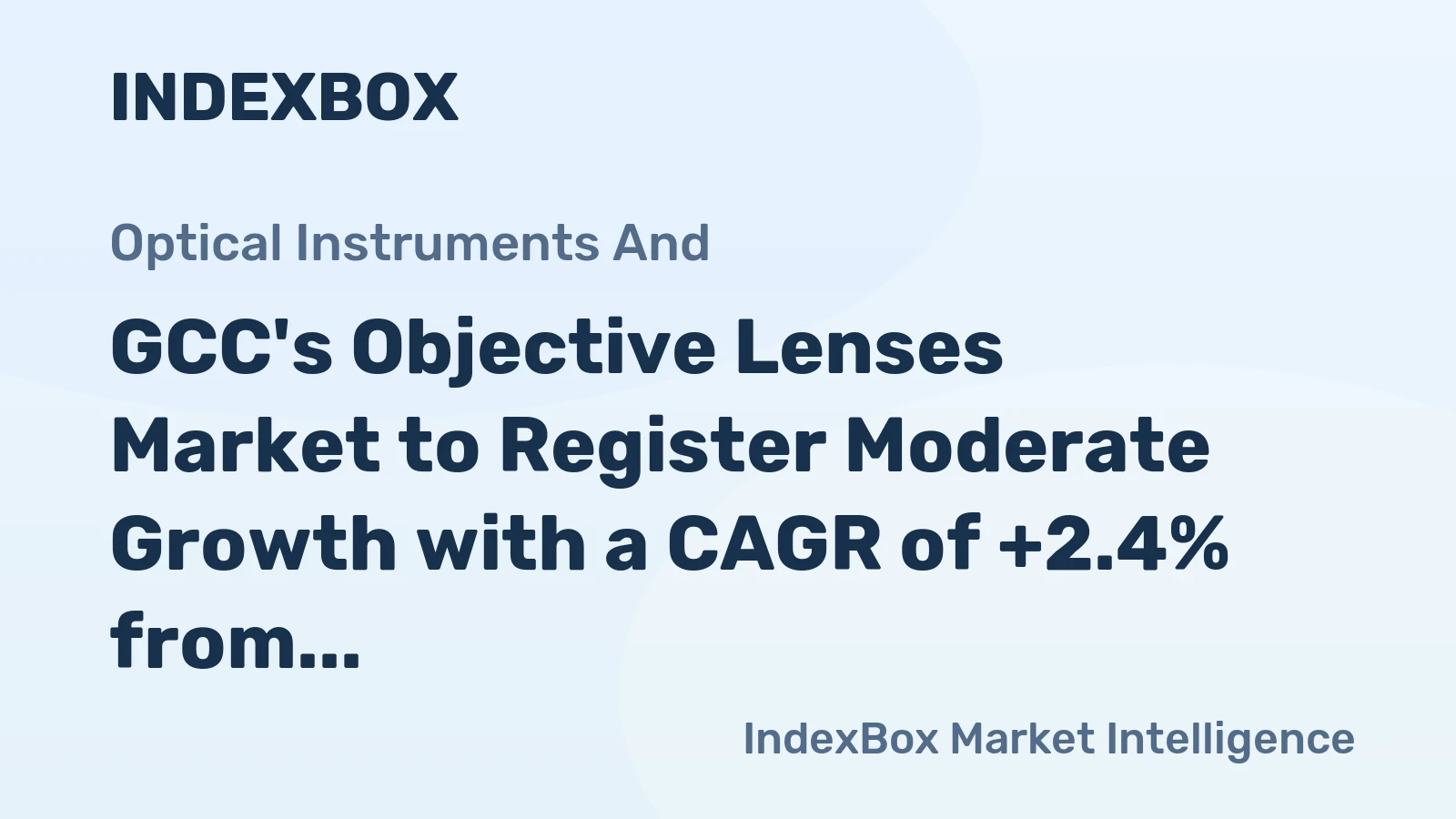 GCC's Objective Lenses Market to Register Moderate Growth with a CAGR of +2.4% from 2024-2035