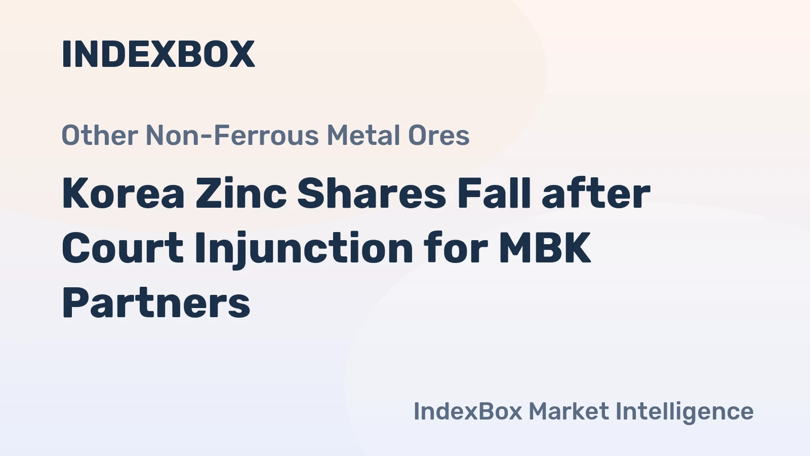 Korea Zinc Shares Fall after Court Injunction for MBK Partners