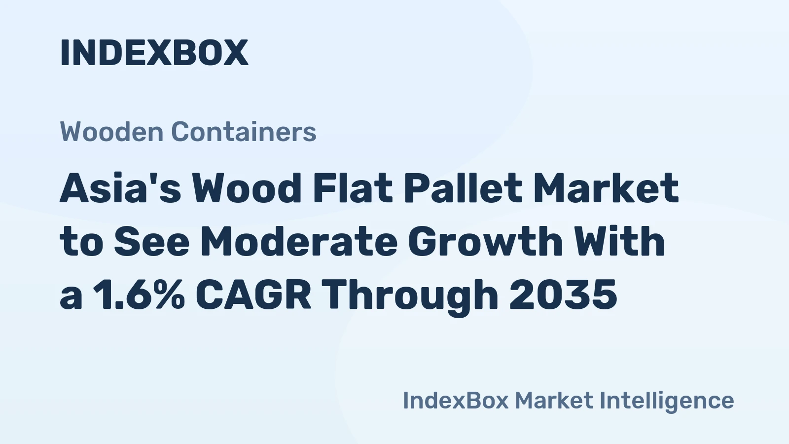 Asia's Wood Flat Pallet Market to See Moderate Growth With a 1.6% CAGR Through 2035