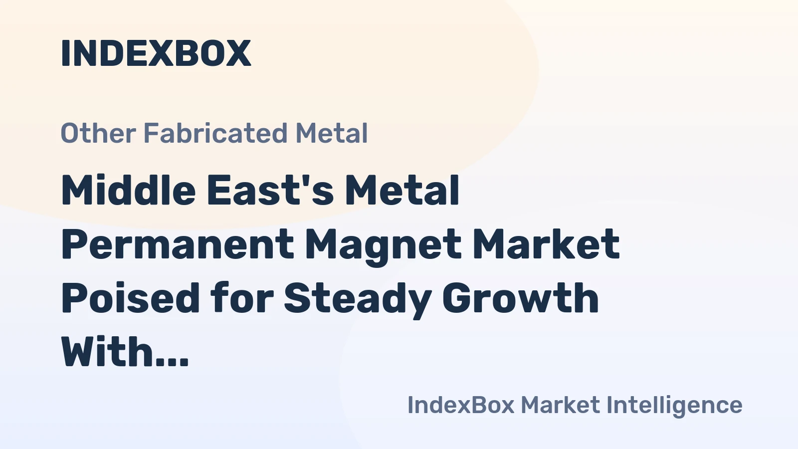 Middle East's Metal Permanent Magnet Market Poised for Steady Growth With +3.2% Value CAGR