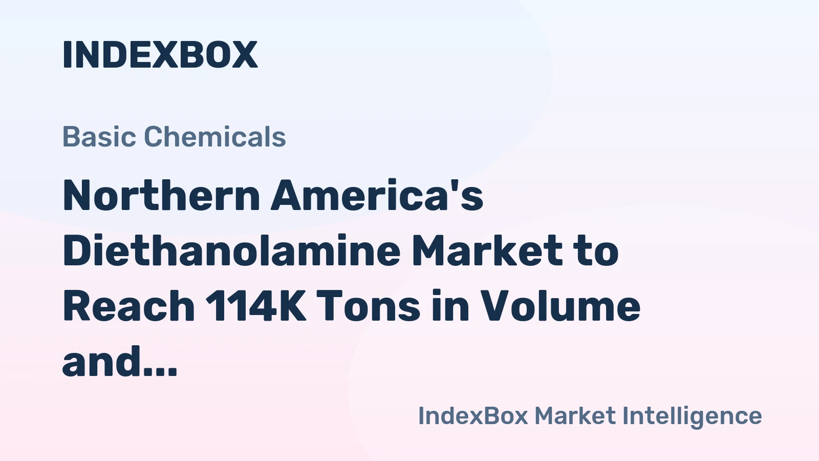 Northern America's Diethanolamine Market to Reach 114K Tons in Volume and $142M in Value by 2035
