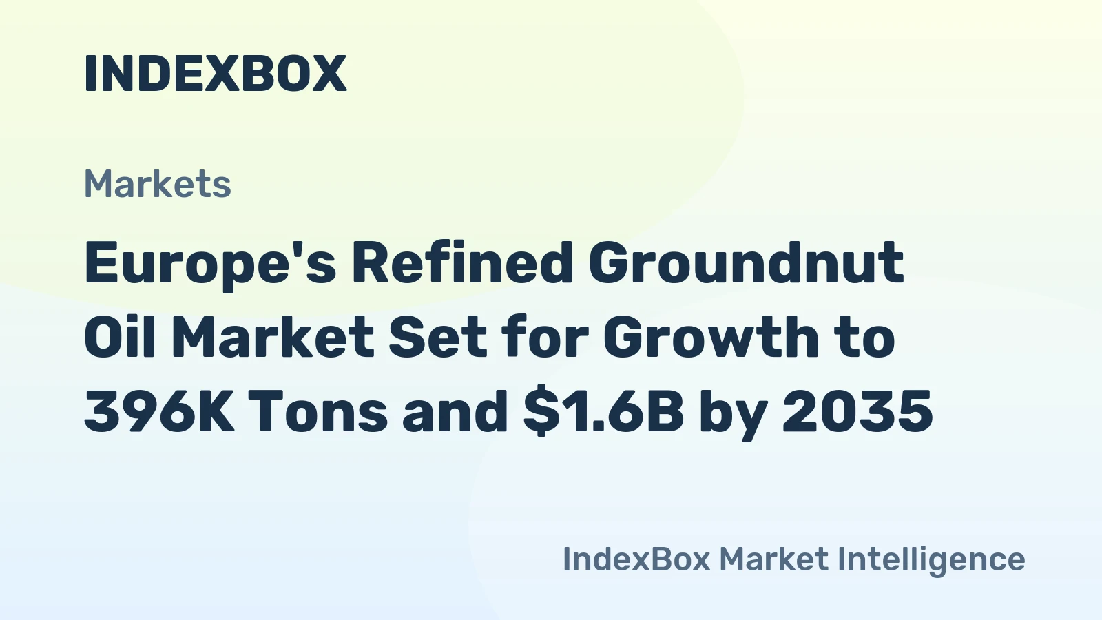 Europe's Refined Groundnut Oil Market Set for Growth to 396K Tons and $1.6B by 2035