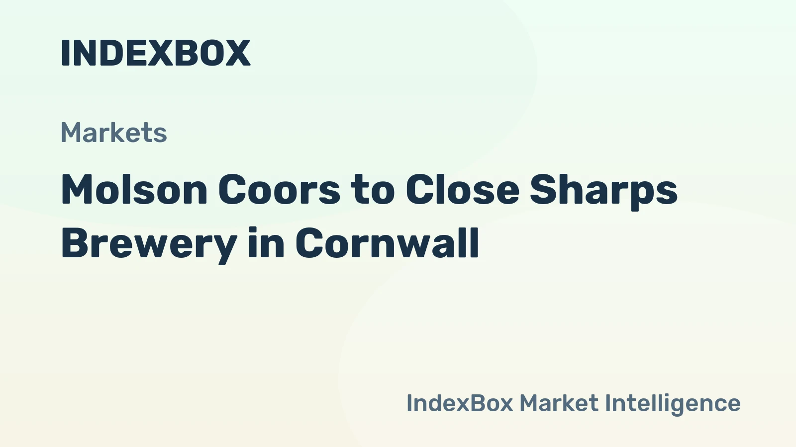 Molson Coors to Close Sharps Brewery in Cornwall