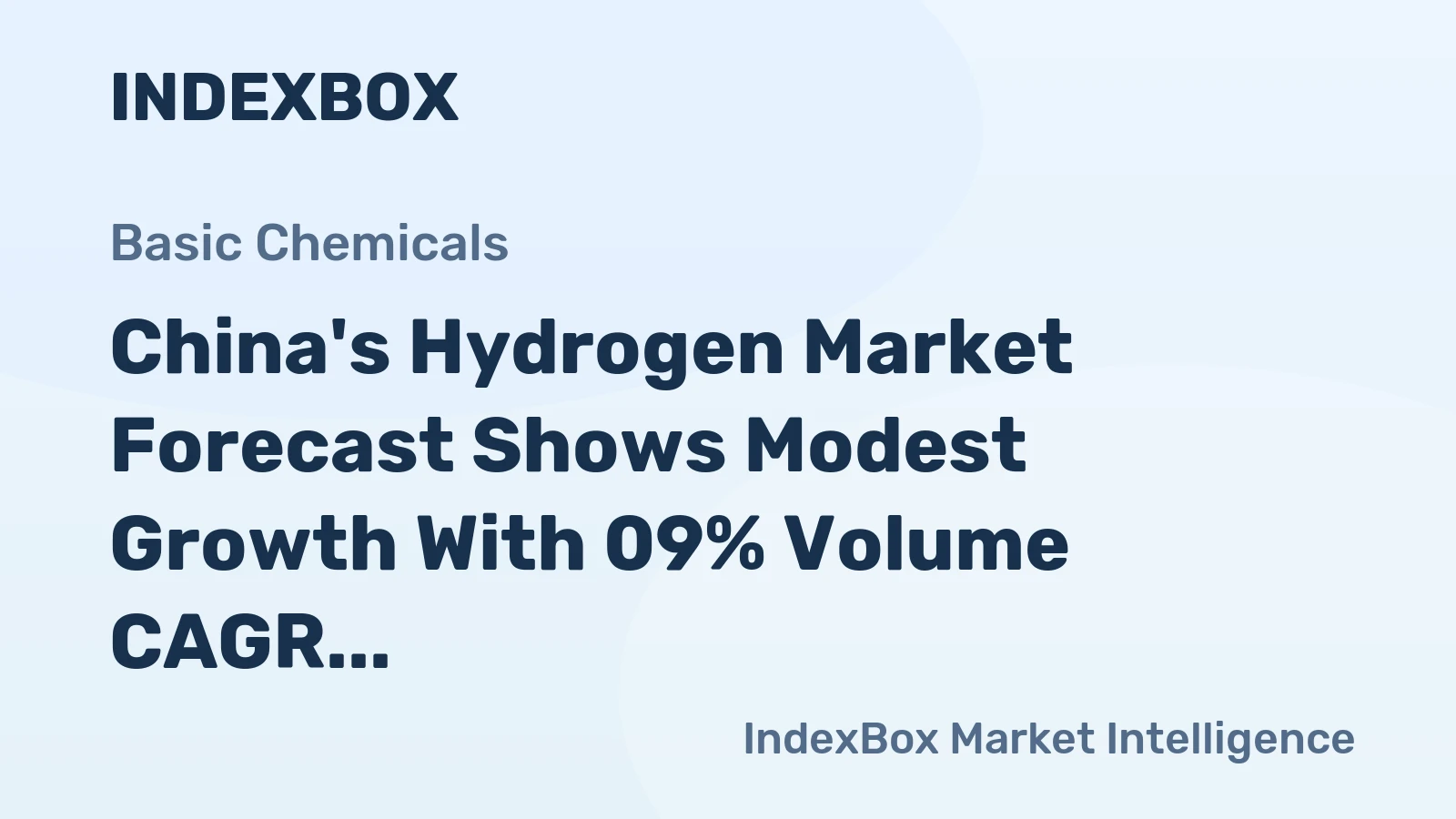 China's Hydrogen Market Forecast Shows Modest Growth With 09% Volume CAGR Through 2035