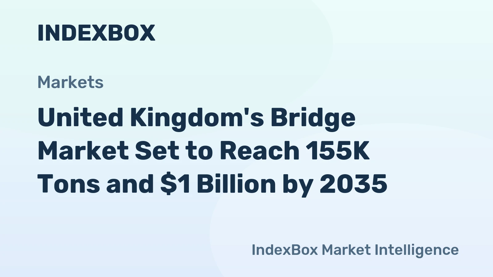 United Kingdom's Bridge Market Set to Reach 155K Tons and $1 Billion by 2035