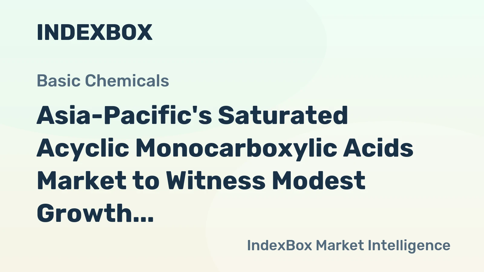 Asia-Pacific's Saturated Acyclic Monocarboxylic Acids Market to Witness Modest Growth with a CAGR of +0.4% from 2024 to 2035