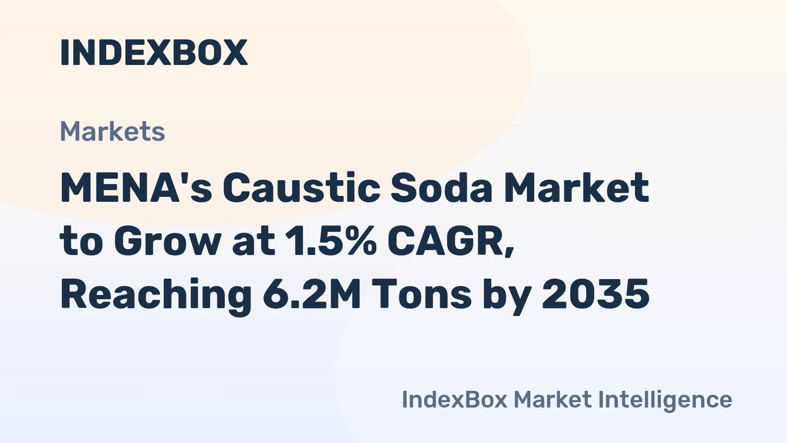 MENA's Caustic Soda Market to Grow at 1.5% CAGR, Reaching 6.2M Tons by 2035