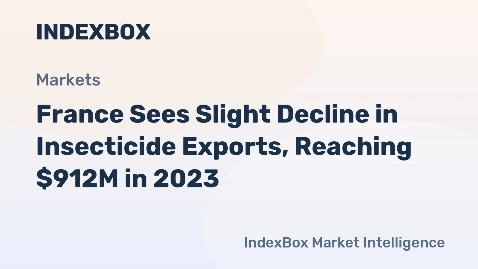 France Sees Slight Decline in Insecticide Exports, Reaching $912M in 2023