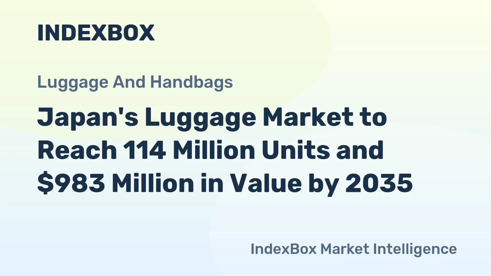 Japan's Luggage Market to Reach 114 Million Units and $983 Million in Value by 2035