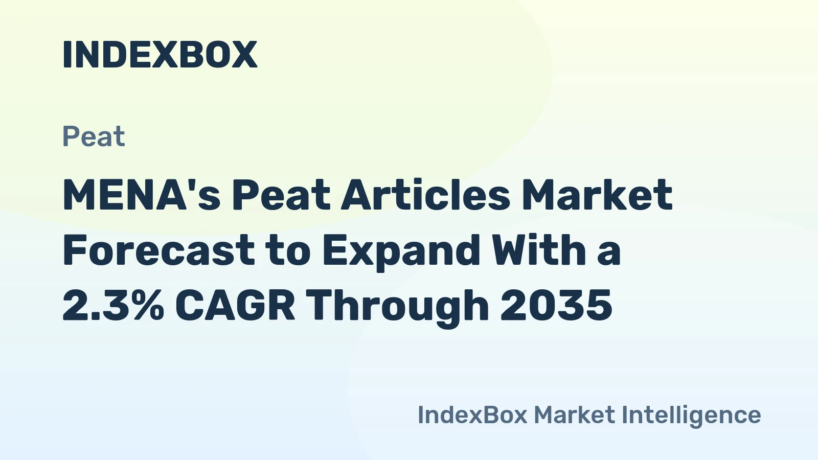 MENA's Peat Articles Market Forecast to Expand With a 2.3% CAGR Through 2035