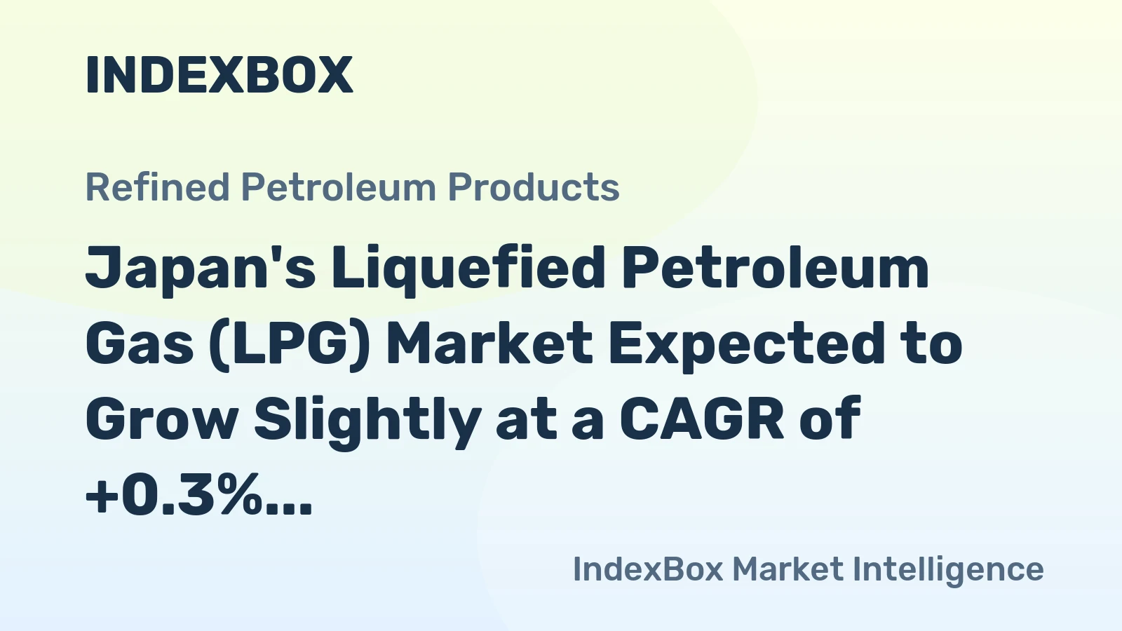Japan's Liquefied Petroleum Gas (LPG) Market Expected to Grow Slightly at a CAGR of +0.3% Over Next Decade
