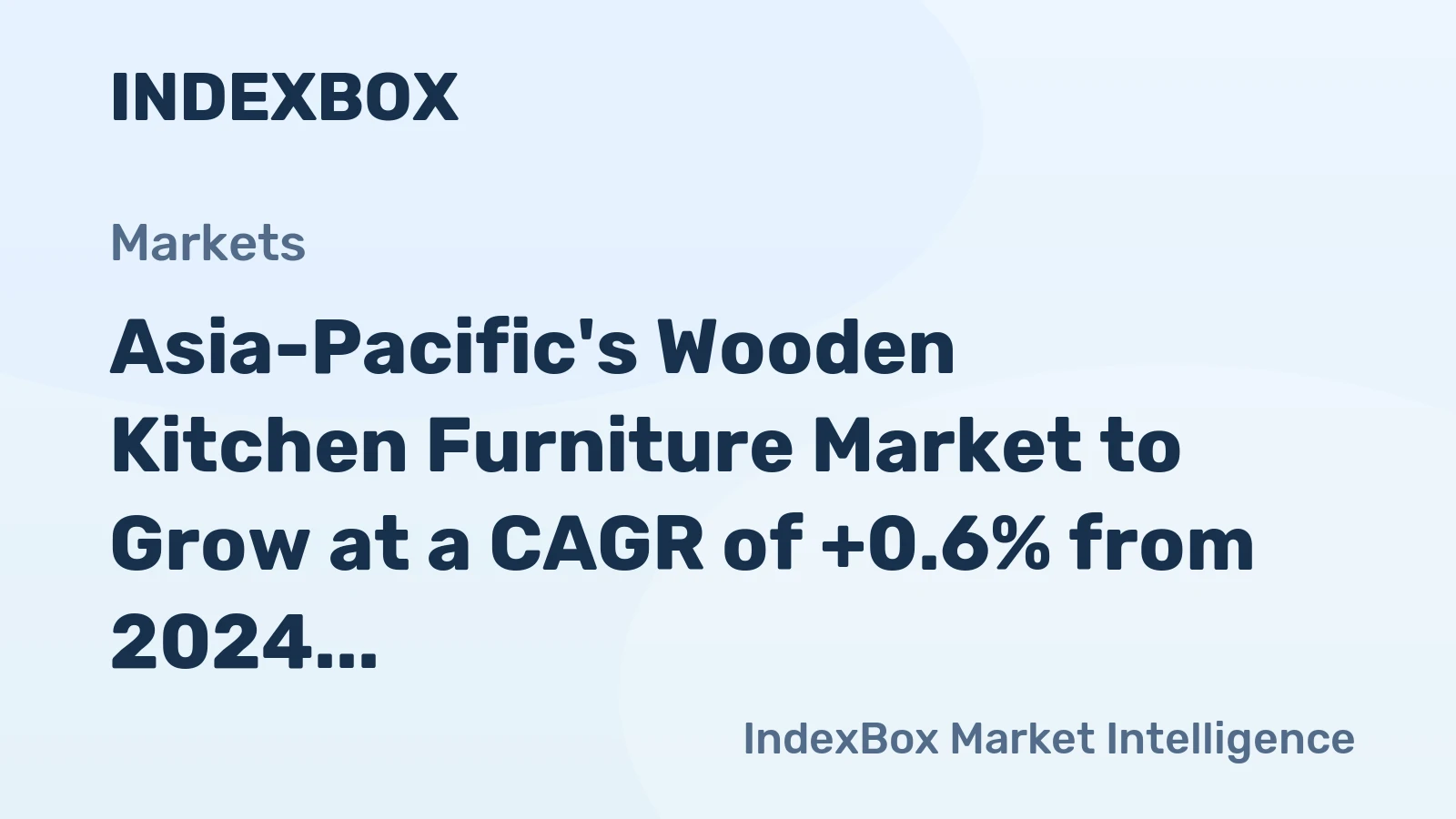 Asia-Pacific's Wooden Kitchen Furniture Market to Grow at a CAGR of +0.6% from 2024 to 2035, Reaching $17.8B by 2035