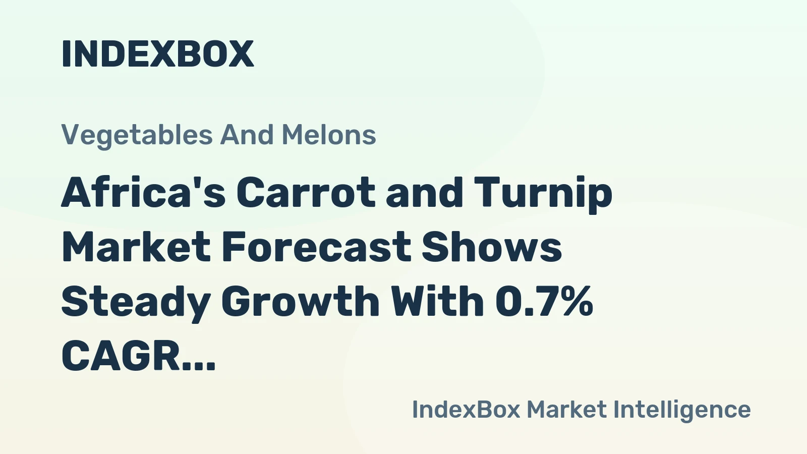 Africa's Carrot and Turnip Market Forecast Shows Steady Growth With 0.7% CAGR Through 2035