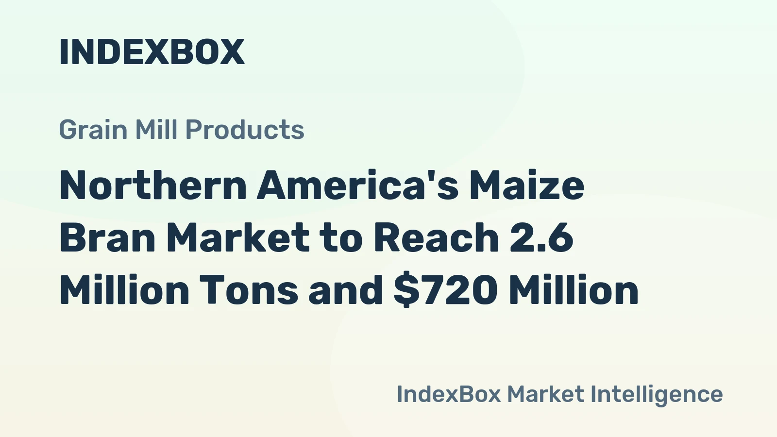 Northern America's Maize Bran Market to Reach 2.6 Million Tons and $720 Million