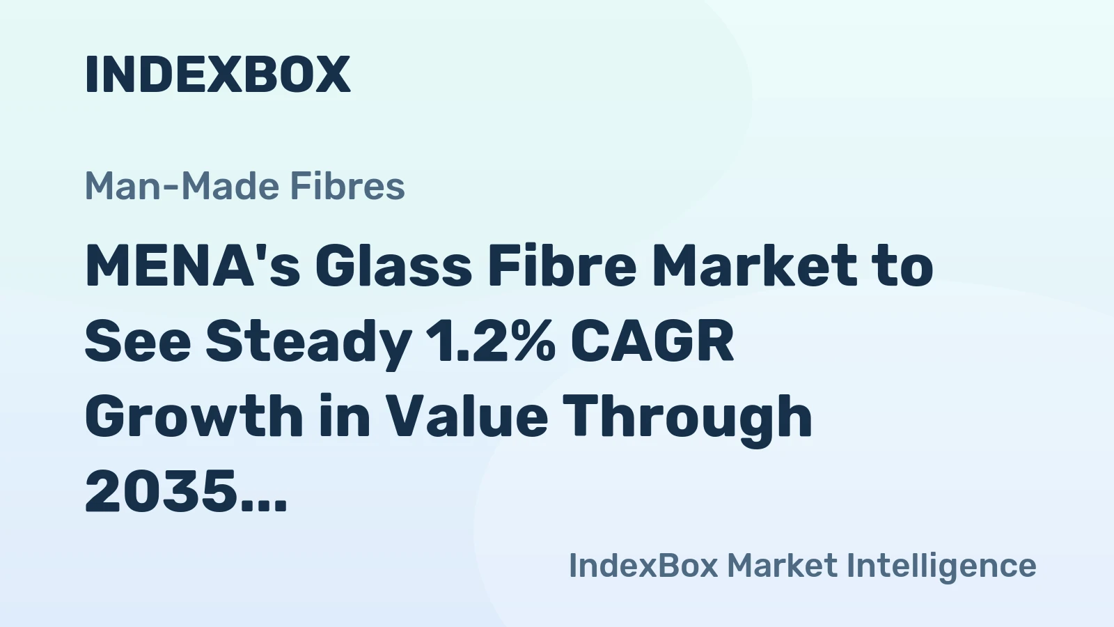 MENA's Glass Fibre Market to See Steady 1.2% CAGR Growth in Value Through 2035