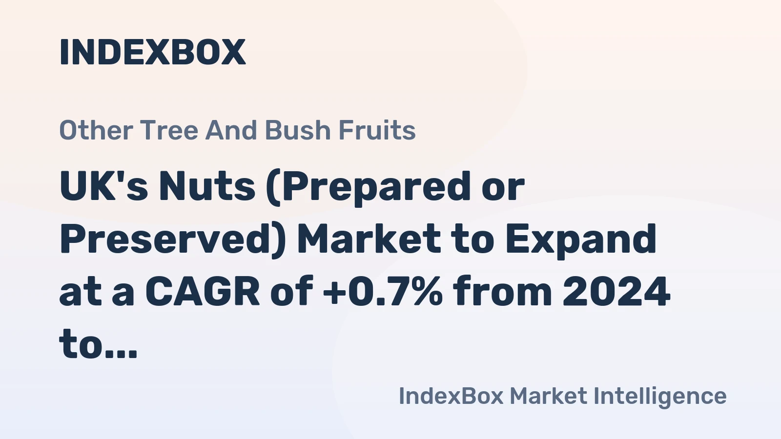 UK's Nuts (Prepared or Preserved) Market to Expand at a CAGR of +0.7% from 2024 to 2035, Reaching $396M