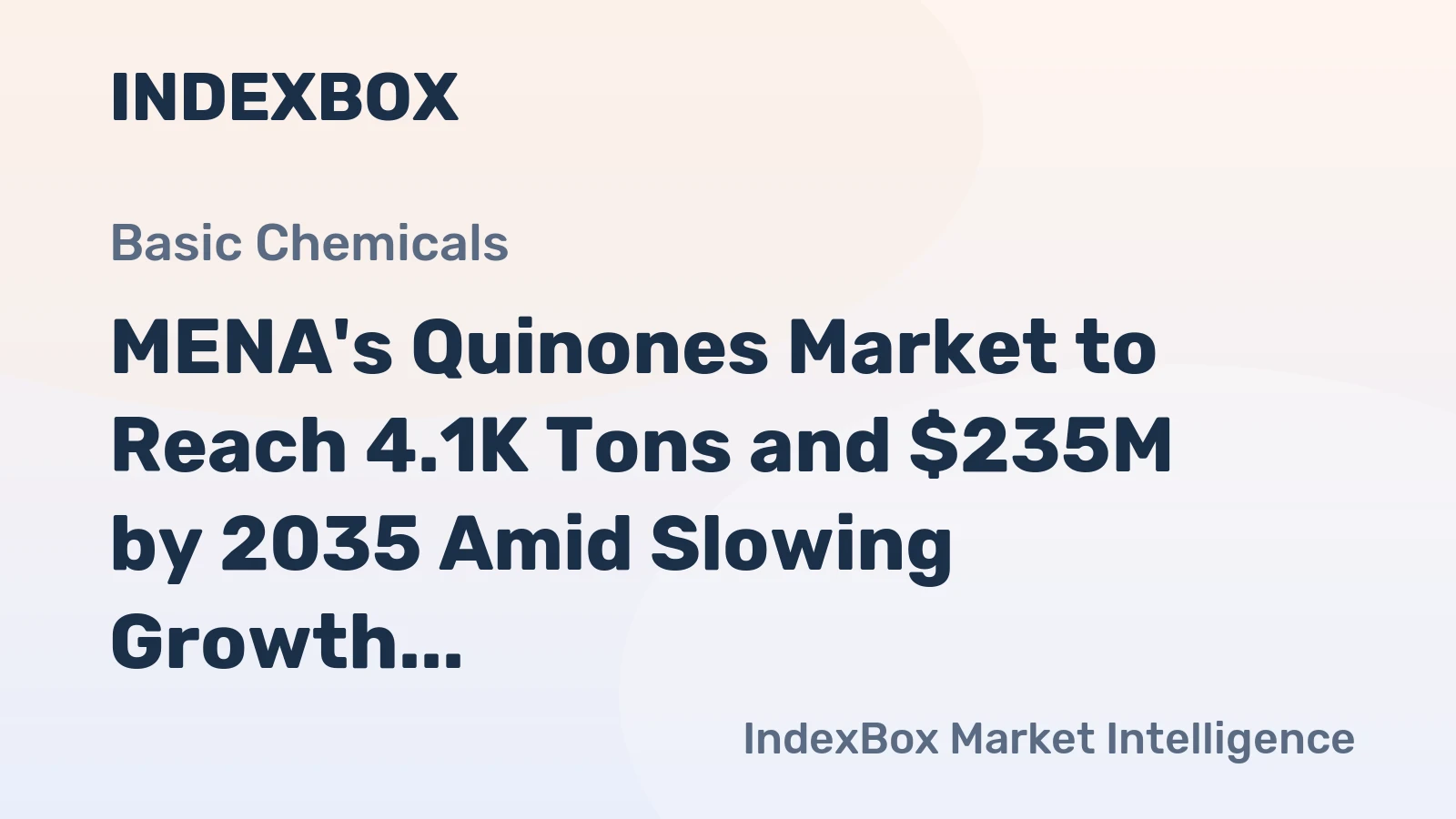 MENA's Quinones Market to Reach 4.1K Tons and $235M by 2035 Amid Slowing Growth
