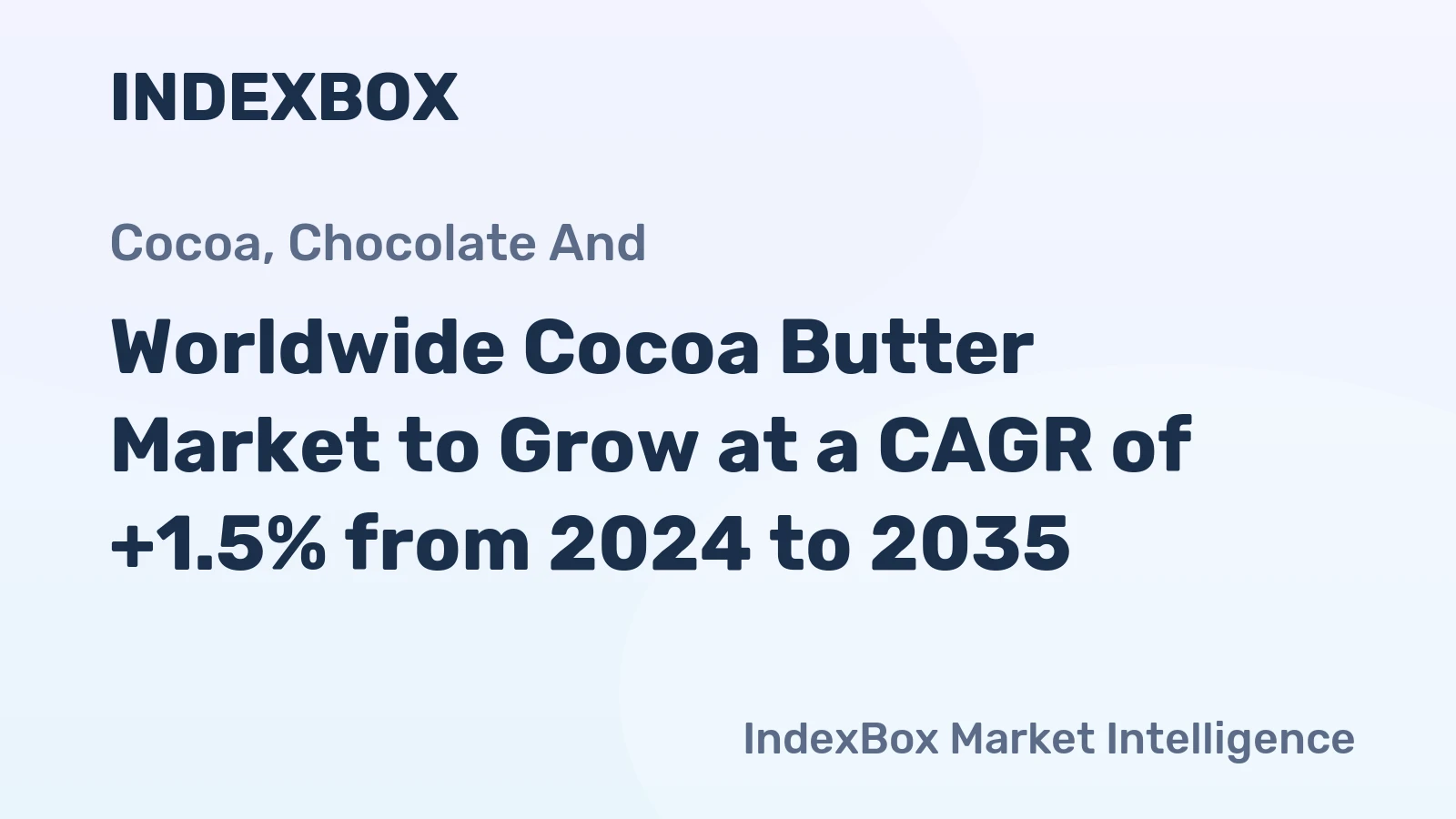 Worldwide Cocoa Butter Market to Grow at a CAGR of +1.5% from 2024 to 2035