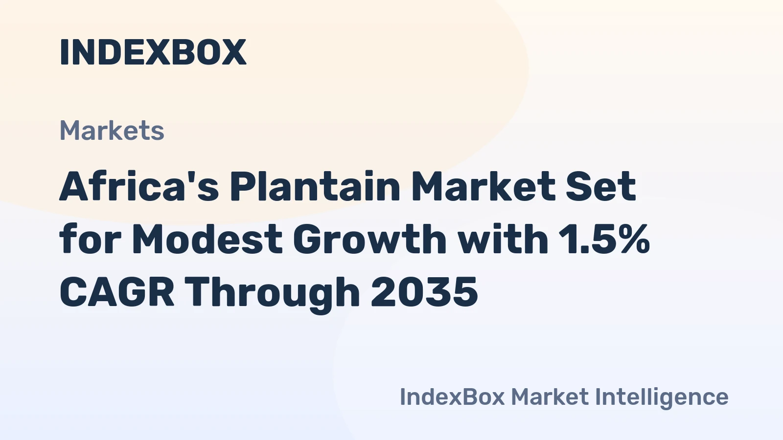 Africa's Plantain Market Set for Modest Growth with 1.5% CAGR Through 2035