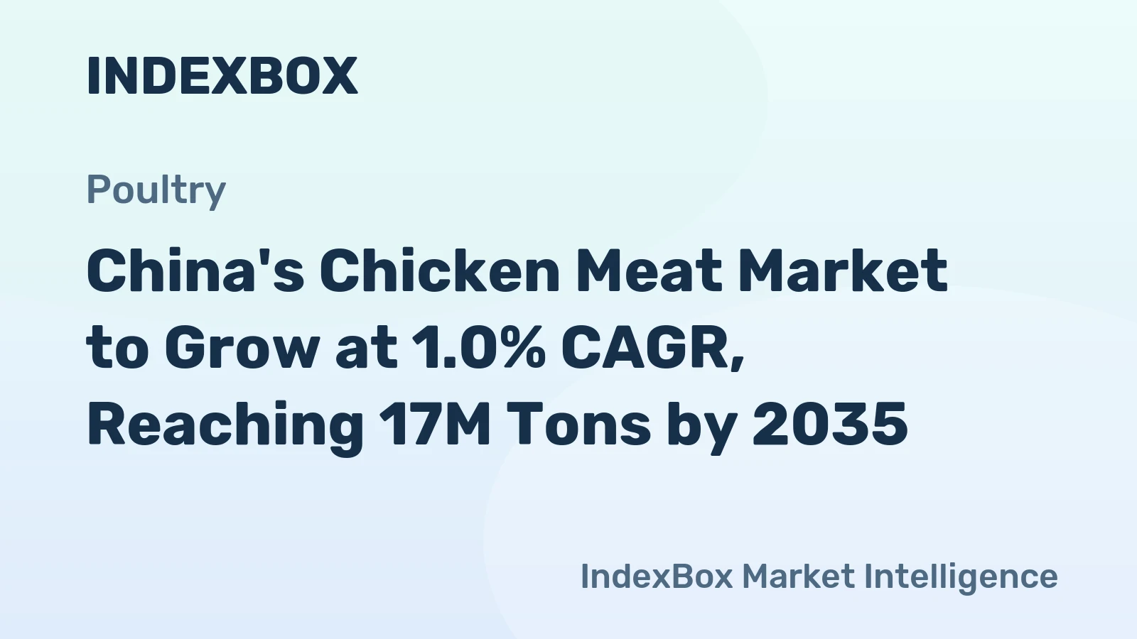 China's Chicken Meat Market to Grow at 1.0% CAGR, Reaching 17M Tons by 2035