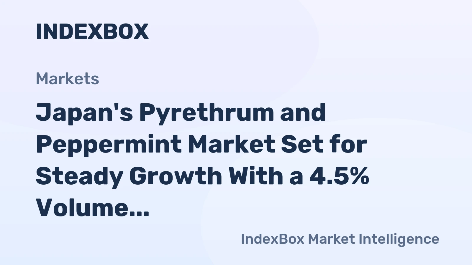 Japan's Pyrethrum and Peppermint Market Set for Steady Growth With a 4.5% Volume CAGR