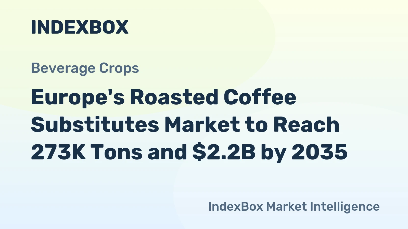 Europe's Roasted Coffee Substitutes Market to Reach 273K Tons and $2.2B by 2035