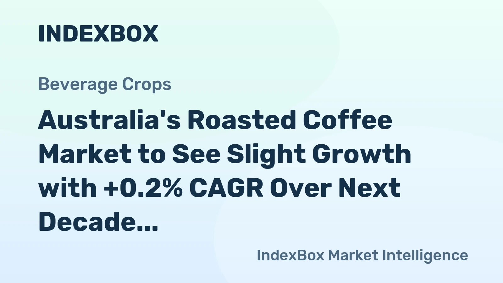 Australia's Roasted Coffee Market to See Slight Growth with +0.2% CAGR Over Next Decade