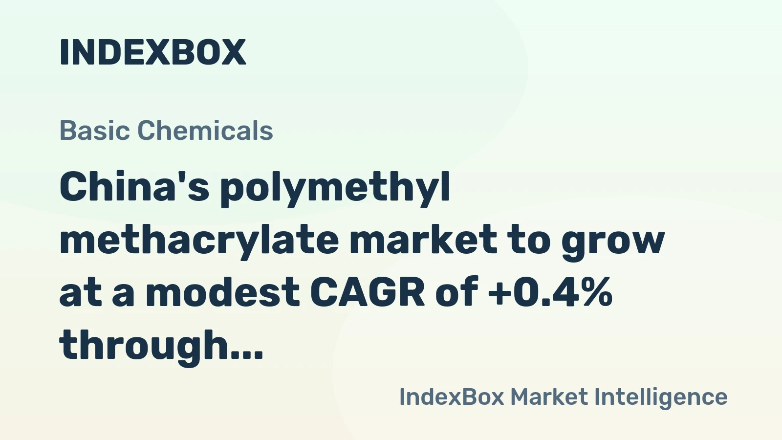 China's polymethyl methacrylate market to grow at a modest CAGR of +0.4% through 2035, driven by steady demand.