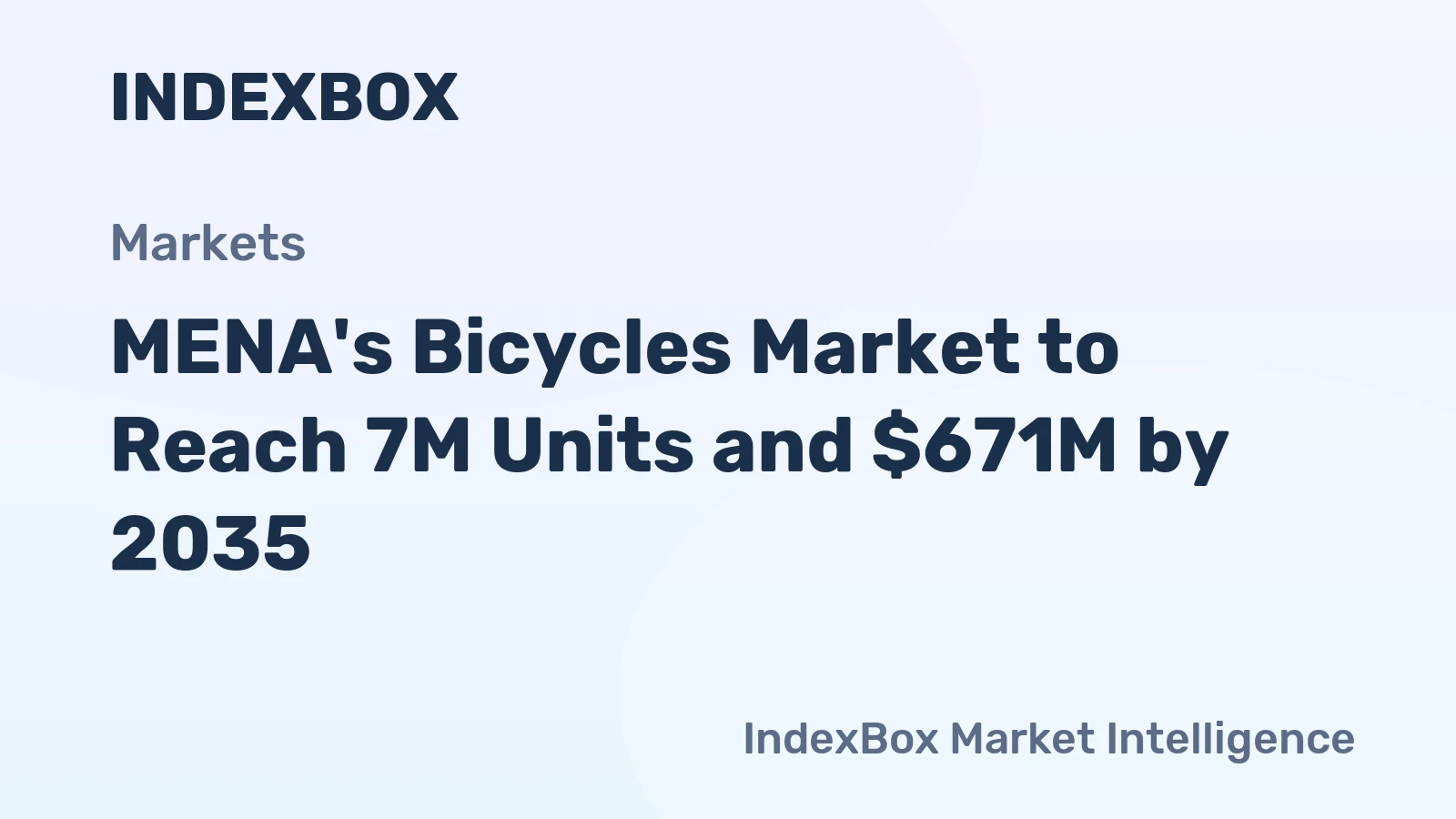 MENA's Bicycles Market to Reach 7M Units and $671M by 2035