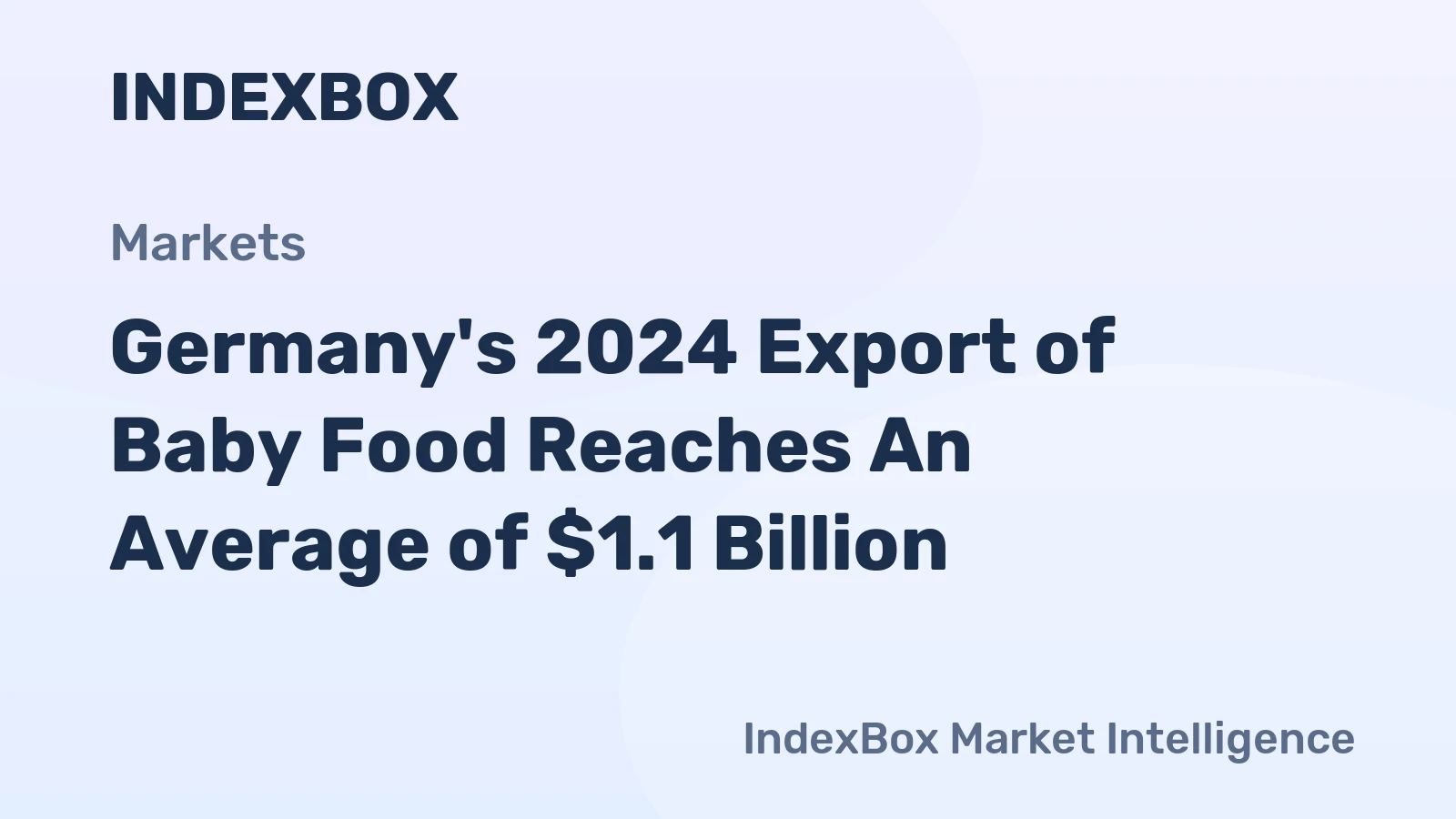Germany's 2024 Export of Baby Food Reaches An Average of $1.1 Billion