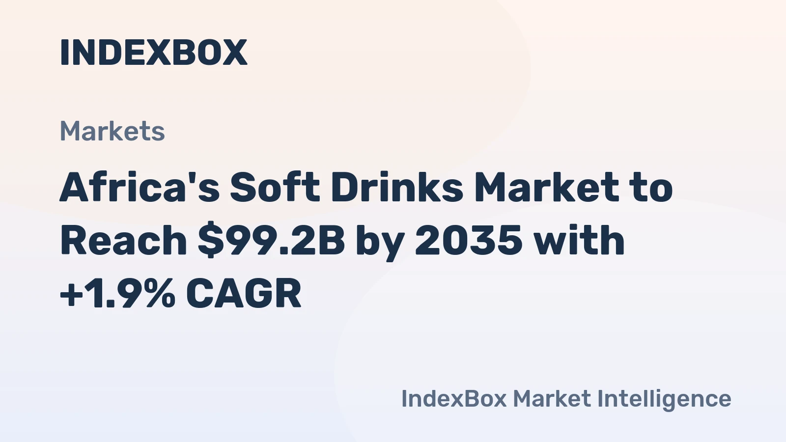 Africa's Soft Drinks Market to Reach $99.2B by 2035 with +1.9% CAGR