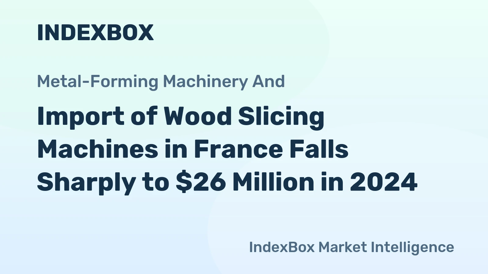 Import of Wood Slicing Machines in France Falls Sharply to $26 Million in 2024