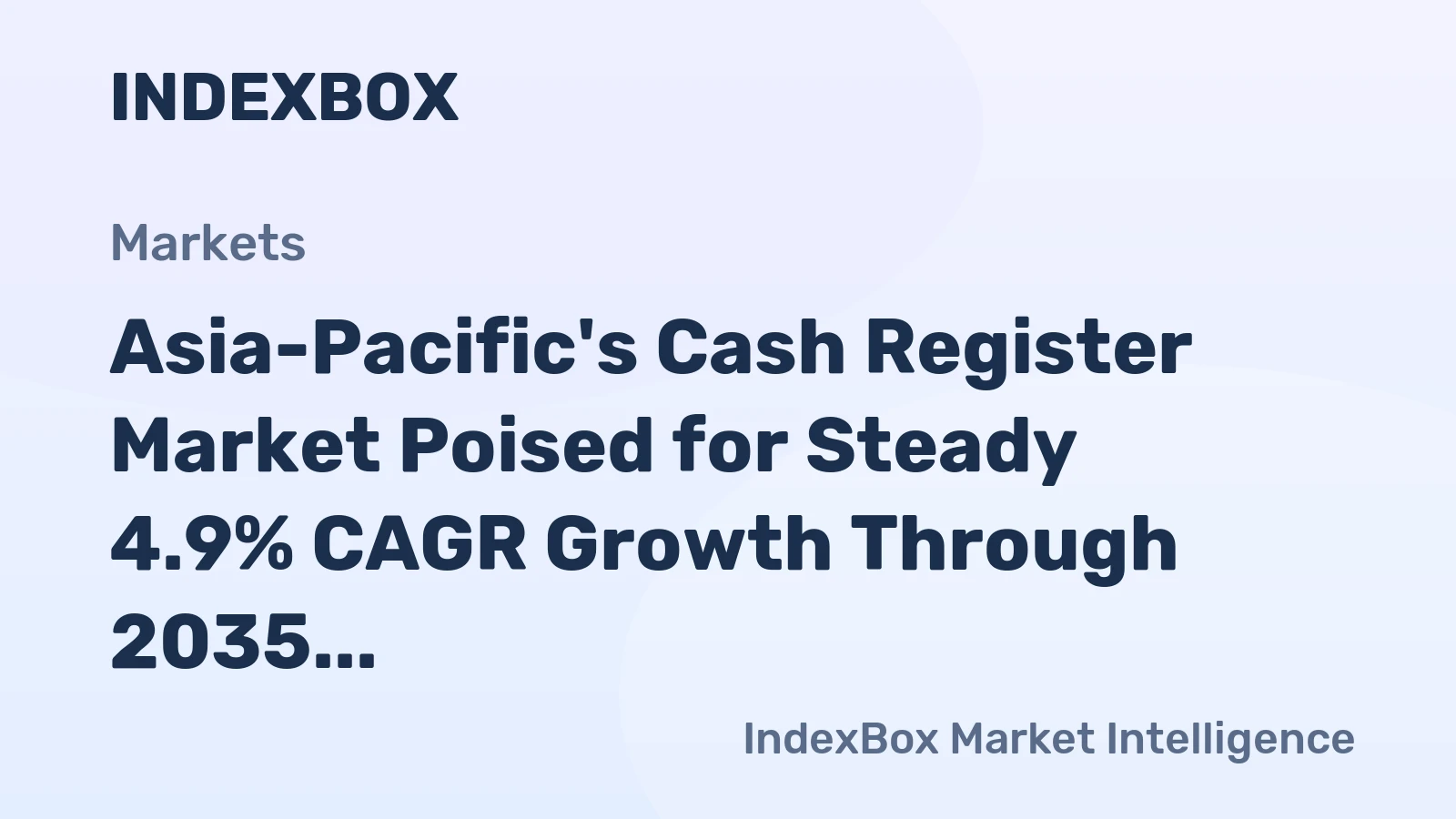 Asia-Pacific's Cash Register Market Poised for Steady 4.9% CAGR Growth Through 2035