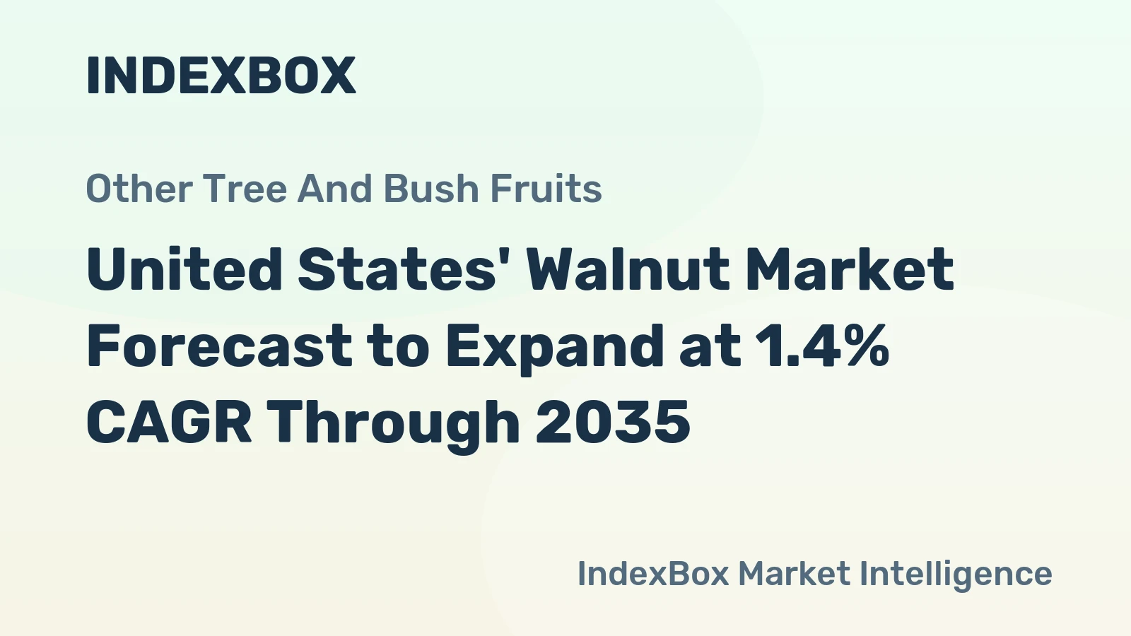 United States' Walnut Market Forecast to Expand at 1.4% CAGR Through 2035