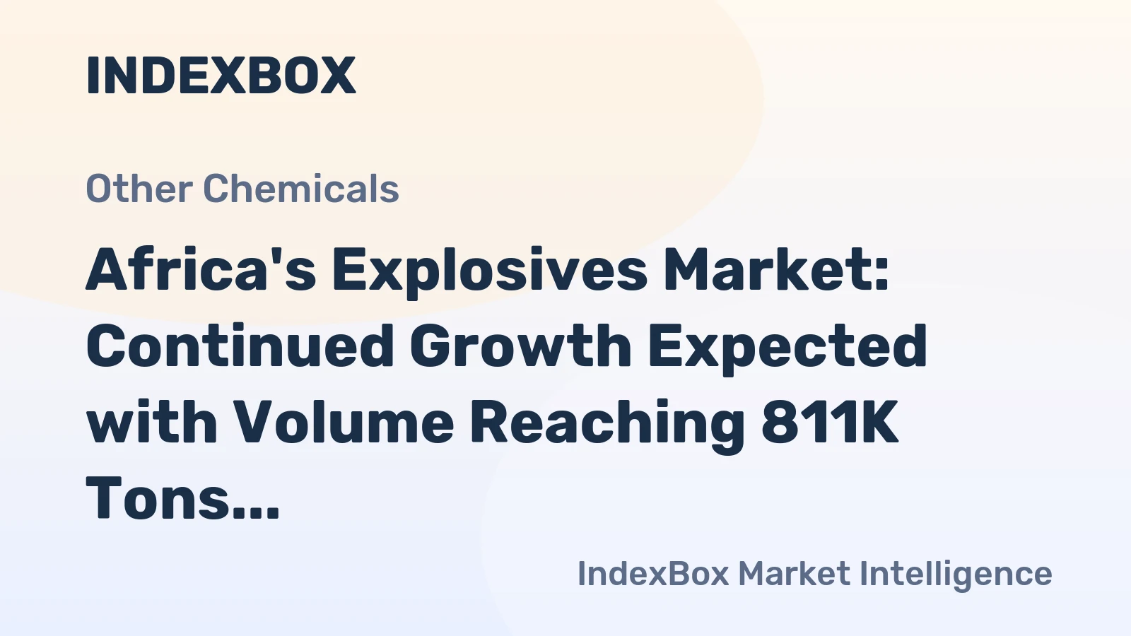 Africa's Explosives Market: Continued Growth Expected with Volume Reaching 811K Tons by 2035