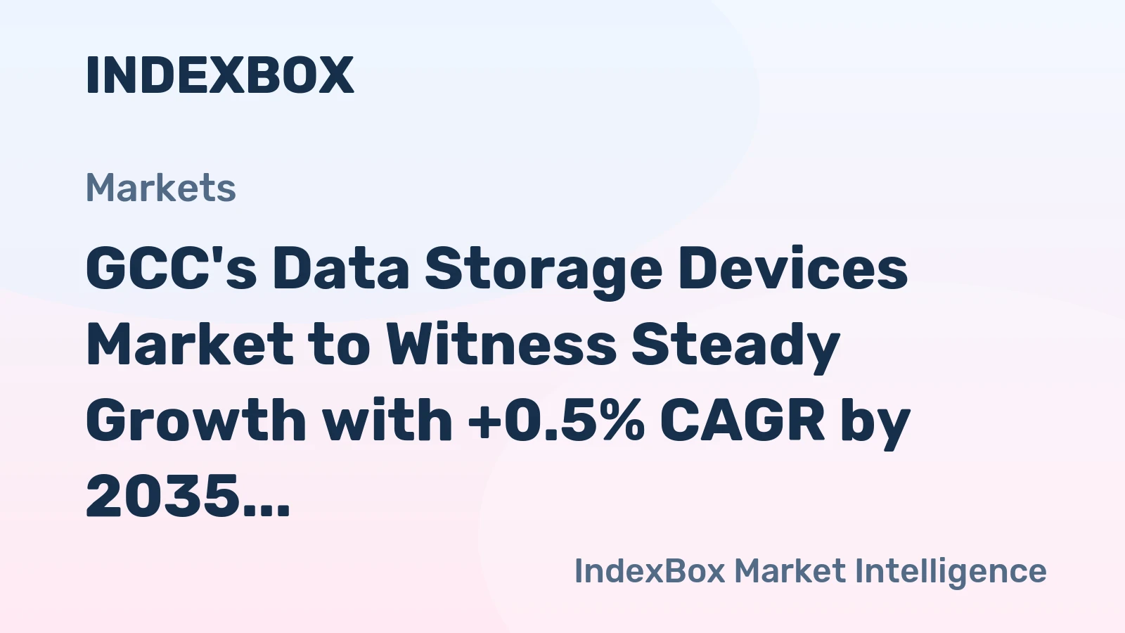 GCC's Data Storage Devices Market to Witness Steady Growth with +0.5% CAGR by 2035
