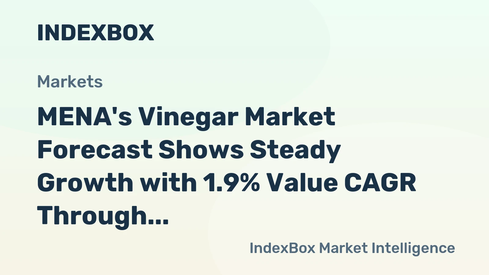 MENA's Vinegar Market Forecast Shows Steady Growth with 1.9% Value CAGR Through 2035