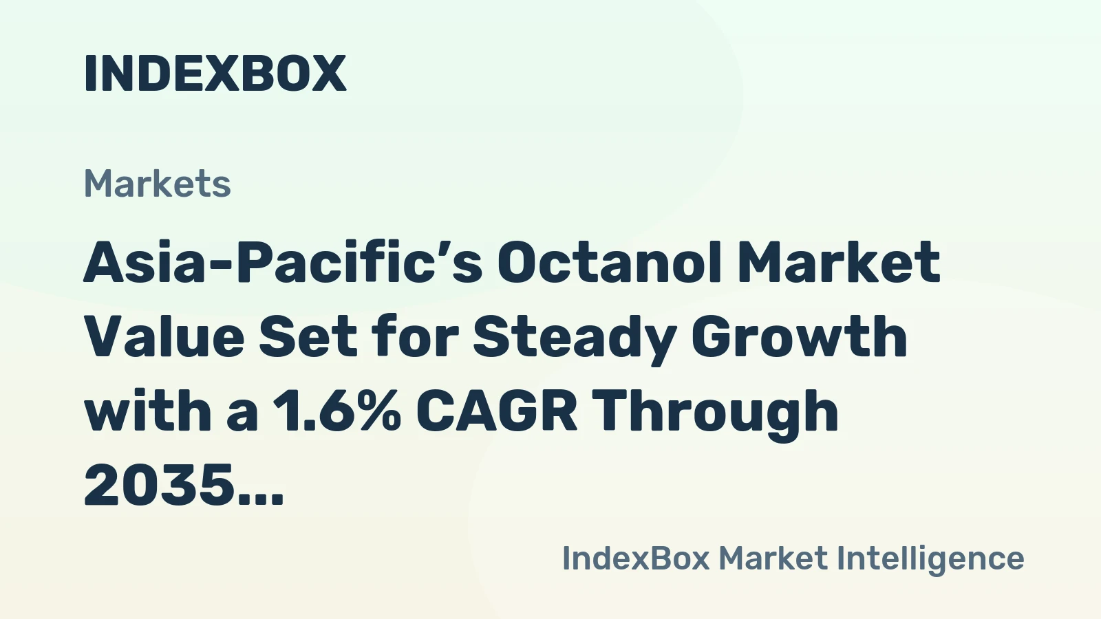 Asia-Pacific’s Octanol Market Value Set for Steady Growth with a 1.6% CAGR Through 2035