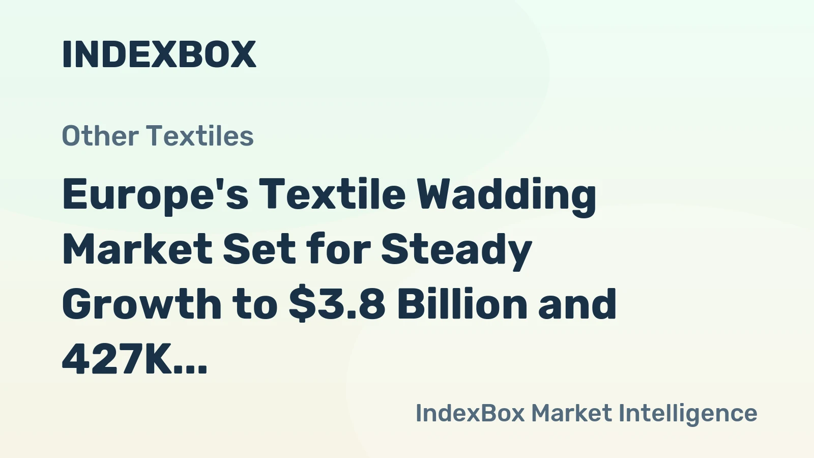 Europe's Textile Wadding Market Set for Steady Growth to $3.8 Billion and 427K Tons by 2035