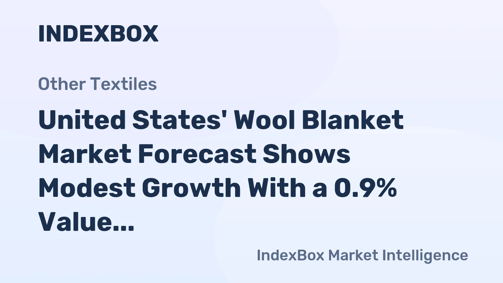 United States' Wool Blanket Market Forecast Shows Modest Growth With a 0.9% Value CAGR