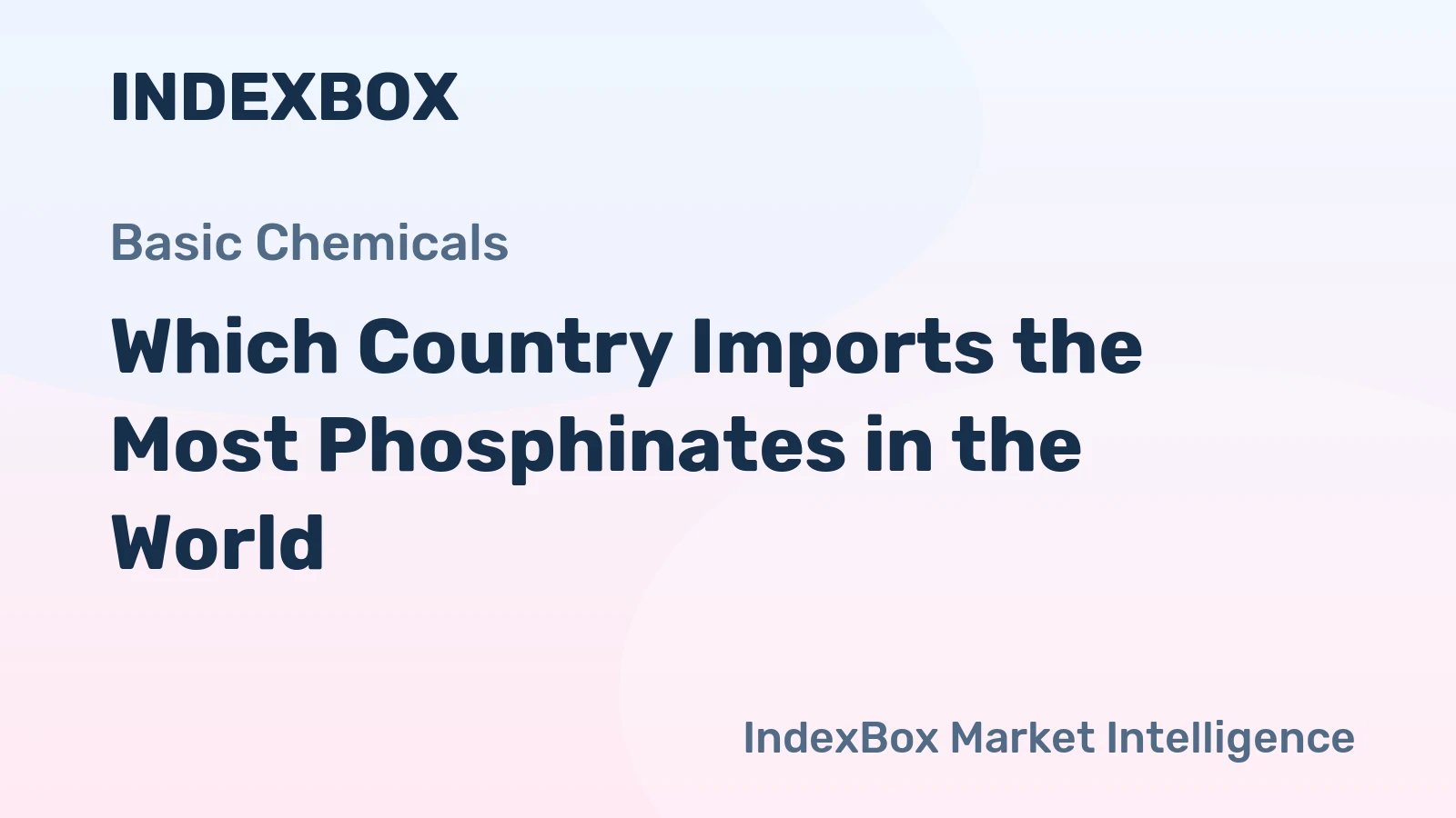 Which Country Imports the Most Phosphinates in the World?